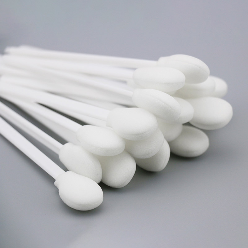 Large Circular Head Foam Cleaning Swab with White Handle - MediTech