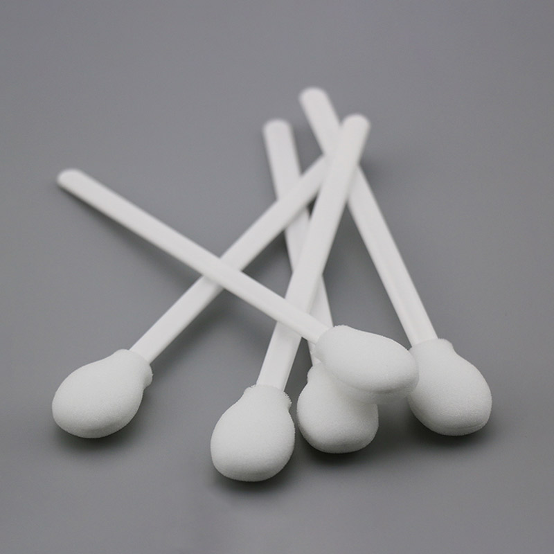 Large Circular Head Foam Cleaning Swab with White Handle - MediTech