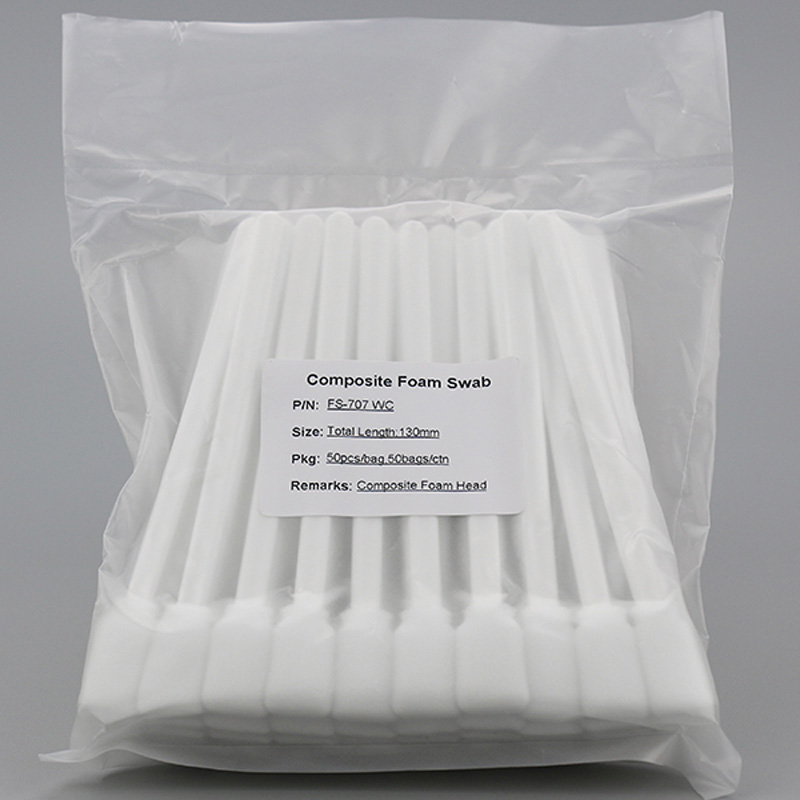 Square Head Composite Foam Swab with White Handle | MediTech